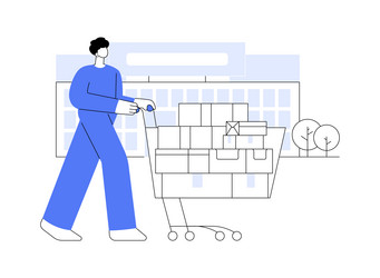 Big box store abstract concept Royalty Free Vector Image