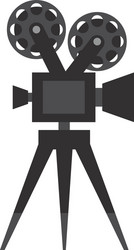 Cinema movie film equipment set icons Royalty Free Vector