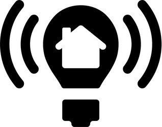 Smart light control icon Royalty Free Vector Image