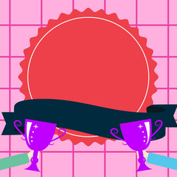 Winner cup on bright colored background Royalty Free Vector