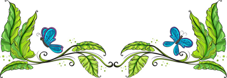 Butterfly border Royalty Free Vector Image - VectorStock