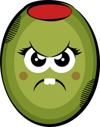 Cartoon Angry Olive Vector Images (71)