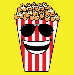 Cute pop corn popcorn in red bucket box cinema sna