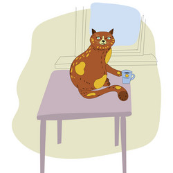 Cat Under The Table Clipart