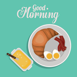 Good morning breakfast design Royalty Free Vector Image