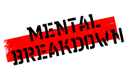 Mental breakdown rubber stamp Royalty Free Vector Image