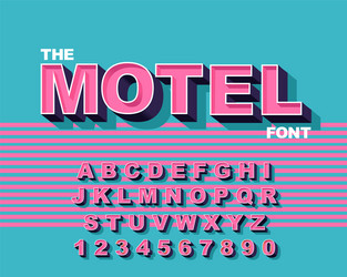 80 s retro alphabet hand drawn letters Royalty Free Vector