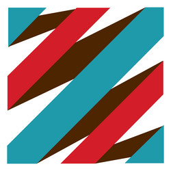 Blue origami zig zag icon Royalty Free Vector Image