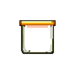 Lunch glass container game pixel art Royalty Free Vector