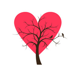 Love tree Royalty Free Vector Image - VectorStock
