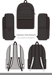 Backpack design template Royalty Free Vector Image