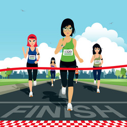 Marathon run Royalty Free Vector Image - VectorStock
