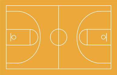 Basketball Court Blueprint Layout Royalty Free Vector Image