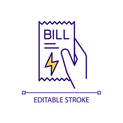 Electricity bill reduce icon clipart image Vector Image