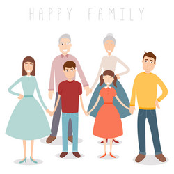 Big family portrait Royalty Free Vector Image - VectorStock