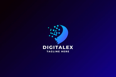 Logo digitalex Royalty Free Vector Image - VectorStock