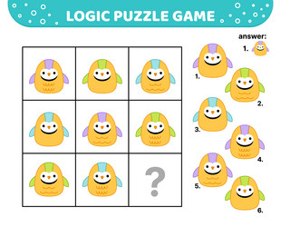 Logic puzzle game with gifts squishmallow Vector Image