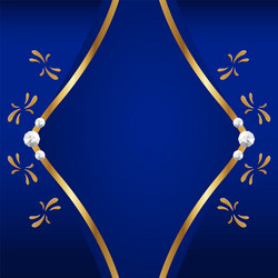 Abstract blue background in premium indian style Vector Image