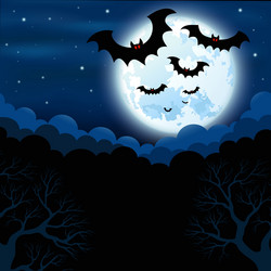 Full moon on halloween Royalty Free Vector Image