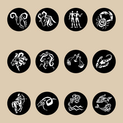 Horoscope zodiac star signs set Royalty Free Vector Image