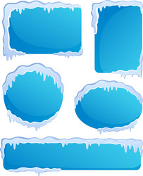Winter labels theme image 5 Royalty Free Vector Image