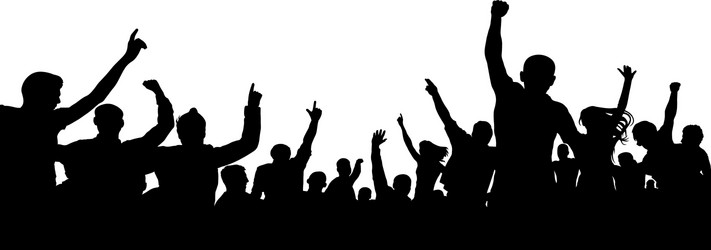 Applause fans crowd cheerful people Royalty Free Vector