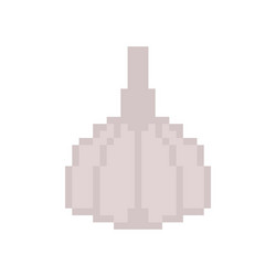 Garlic pixel art vegetable pixelated old game Vector Image