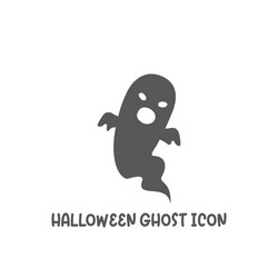 Cute ghost icon logo silhouette simple flat style Vector Image