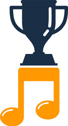 Music award logo label badge or design element Vector Image