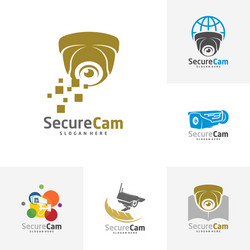 Cctv camera logo design template concept symbol Vector Image