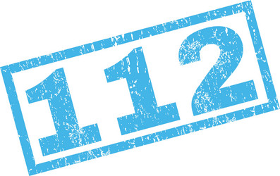 112 text rubber stamp Royalty Free Vector Image