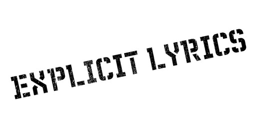 Explicit lyrics rubber stamp Royalty Free Vector Image