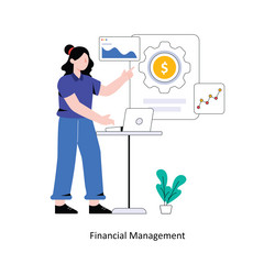 Project management flat style design illust Vector Image