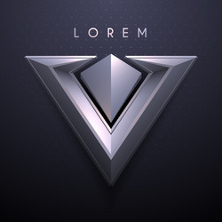 R letter luxury royal king crest silver shield Vector Image