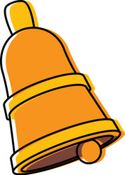 Handbell pop art cartoon Royalty Free Vector Image