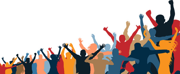 Excited people Royalty Free Vector Image - VectorStock