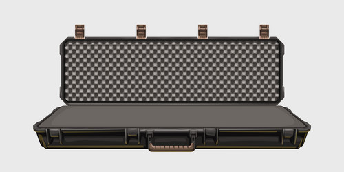 Open black computer case Royalty Free Vector Image