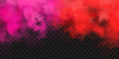 Pink smoke colorful fog realistic smog haze Vector Image