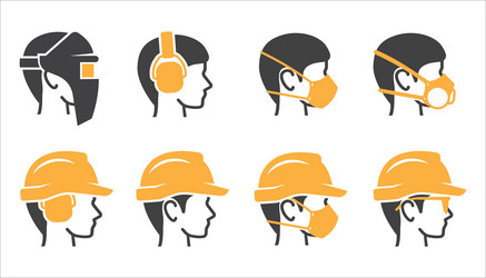 Safety man icon Royalty Free Vector Image - VectorStock