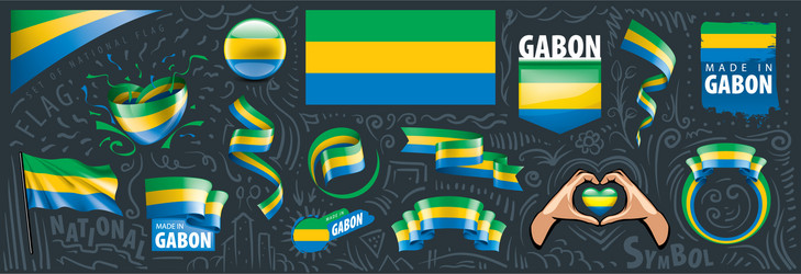 Gabon flag Royalty Free Vector Image - VectorStock