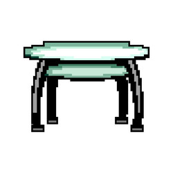 Light glass table game pixel art Royalty Free Vector Image