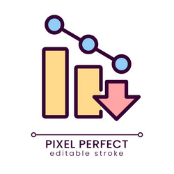 Employee information pixel perfect rgb color icon Vector Image