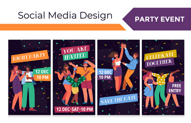Party crowd Royalty Free Vector Image - VectorStock