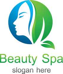 Beauty spa and salon logo Royalty Free Vector Image