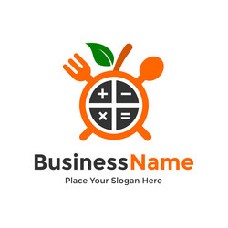 Calorie calculator logo template this graphic Vector Image