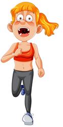 Exhausted runner cartoon character Royalty Free Vector Image