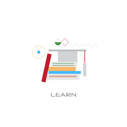 Attention to learning concept icon Royalty Free Vector Image