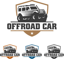 Off road car logo offroad suv Royalty Free Vector Image