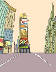 Time square new york Royalty Free Vector Image