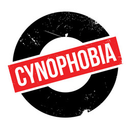 Cynophobia rubber stamp Royalty Free Vector Image
